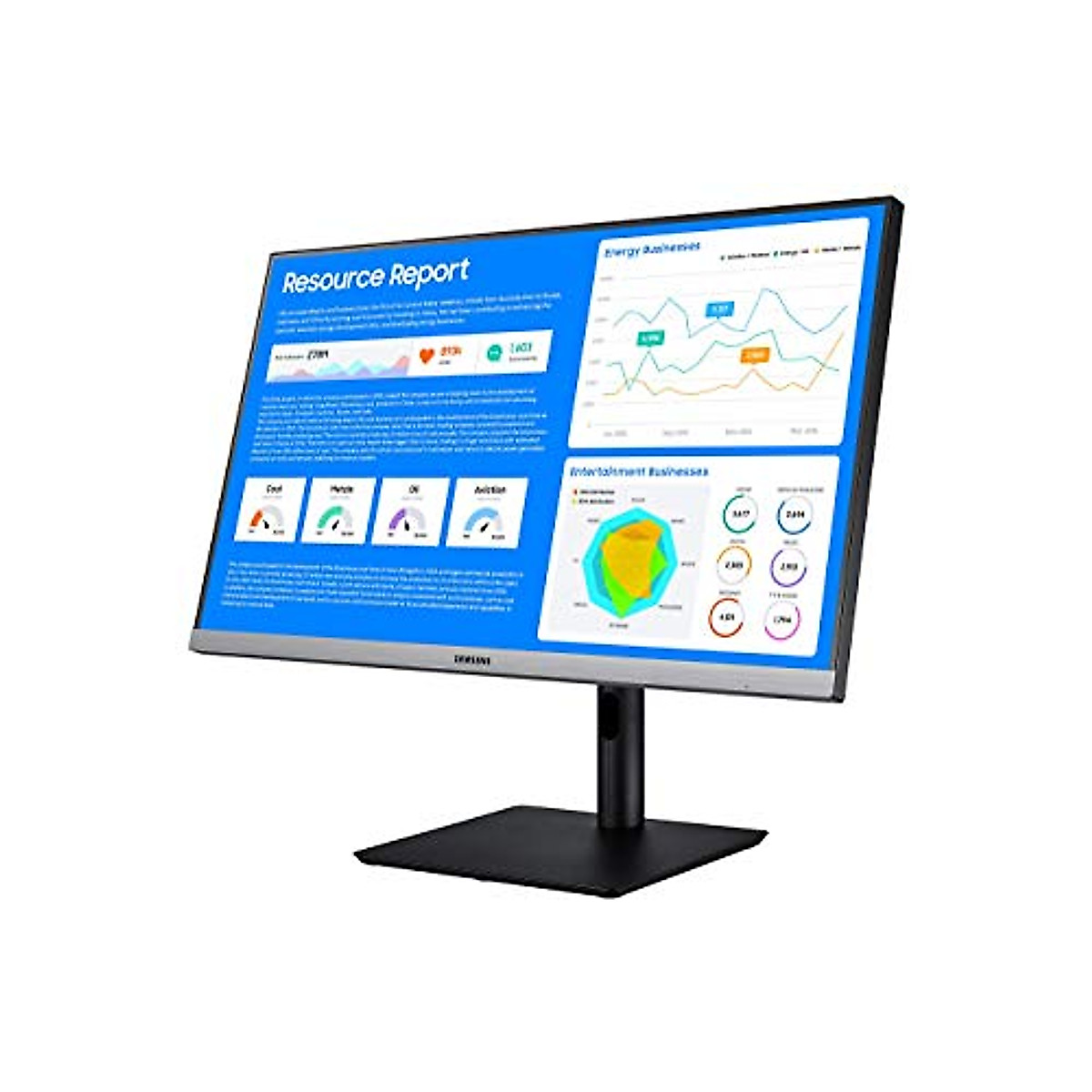 Samsung SR650 Series 27 inch IPS 1080p 75Hz Computer Monitor for Business with VGA, HDMI, DisplayPort, and USB Hub, 3-Year Warranty (S27R650FDN) (Renewed)