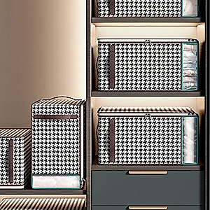 Qiopertar Visual Clothes Storage Bag Wardrobe Sorting Storage Box Portable Storage Bag Winter Quilt Storage Box