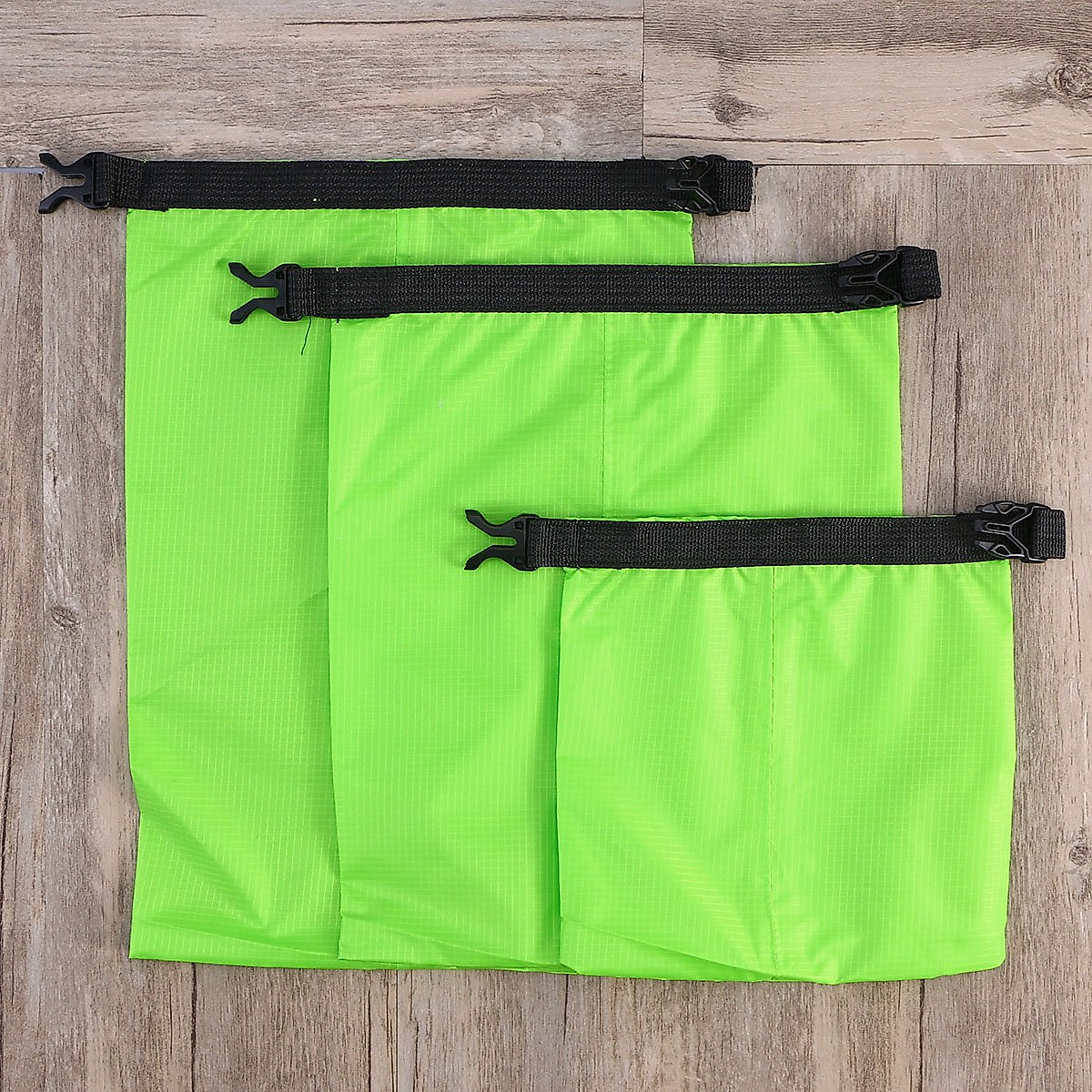 VORCOOL 3pcs Waterproof Dry Bag Storage Pouch Bag for Camping Boating Kayaking Rafting Fishing Green