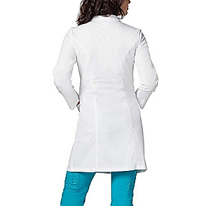 Adar Universal Stretch Lab Coat for Women - 36" Tab-Waist Lab Coat - 3304 - White - XL