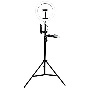 Rockville Halo Tripod Bundle 12" Selfie Light+Powerbank+Remote+Stand+Tray