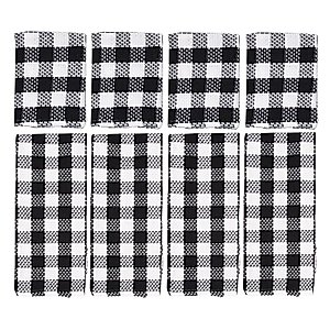 fillURbasket Buffalo Plaid Black Kitchen Towels and Dishcloths Set Check Dish Towels with Dishcloths for Washing Drying Dishes 100% Cotton 15”x 25” 8 Piece Kitchen Set