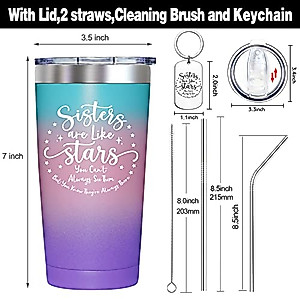 SpenMeta Sisters Gifts from Sister - Unique Gifts for Sister, Funny Sister Birthday Gifts from Sister, Little Sister, Big Sister Present Ideas Christmas Graduation Gift - Cup Tumbler