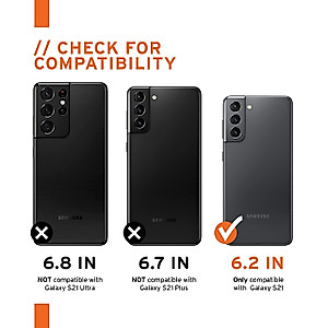 UAG Samsung Galaxy S21 5G Case [6.2-inch screen], Pathfinder Black + Paracord Lanyard Adjustable Wrist Strap, Black