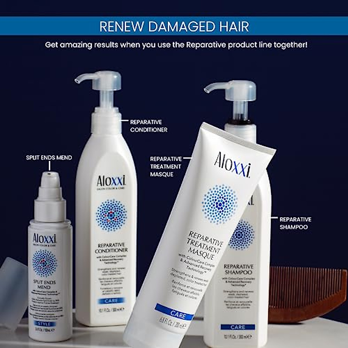 ALOXXI Reparative Hair Repair Conditioner with Amino Acid, Peptide & Keratin using ColourCare Complex & Advanced Recover Technology - Safe for Color Treated Hair, 33.8 Fl Oz