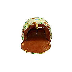 Bird Nest House Winter Warm Hammock Happy Hut Cave Bed for Parrot Budgie Parakeet Cockatiel Conure Hamster Mouse Chinchilla (L, Yellow)