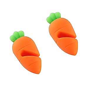 2pcs Kitchen Utensil Holder Silicone Spatulas Cakesicle Stand Soup Pot Lid Lifter Overflow Tools Silicone Clip Pot Carrot Pan Bracket Boil Guard Kitchen Tool Pot Cover Stopper