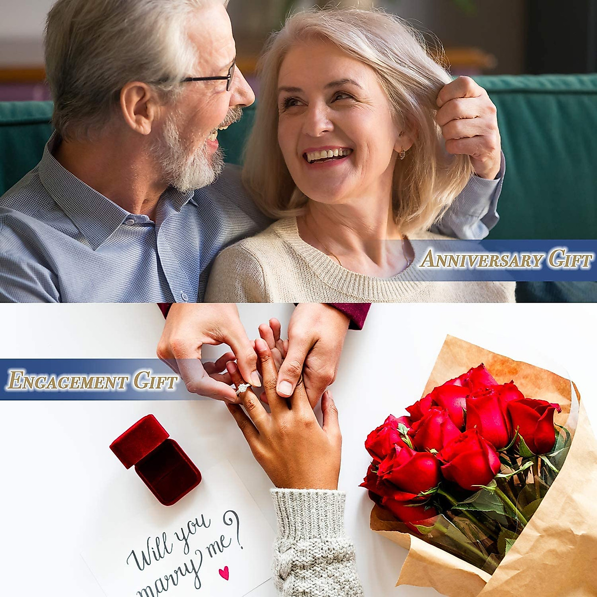 rnairni Mr and Mrs Aprons, Perfect Christmas Gifts for Couples Who Have Everything,Nice Engagement Gift,Wedding Gifts and Bridal Shower Gifts,Mr and Mrs Gifts Include Aprons,Gloves,Mats,Mug,A Card