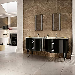 Krugg Kinetic LED Medicine Cabinet| Recessed or Surface Mount Mirror Cabinet w/Dimmer & Defogger (15"x30" Left Hinge)