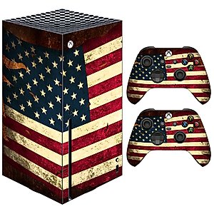 VWAQ US Flag Skin Designed to Fit Xbox Series X Console and Controllers - XSRSX12