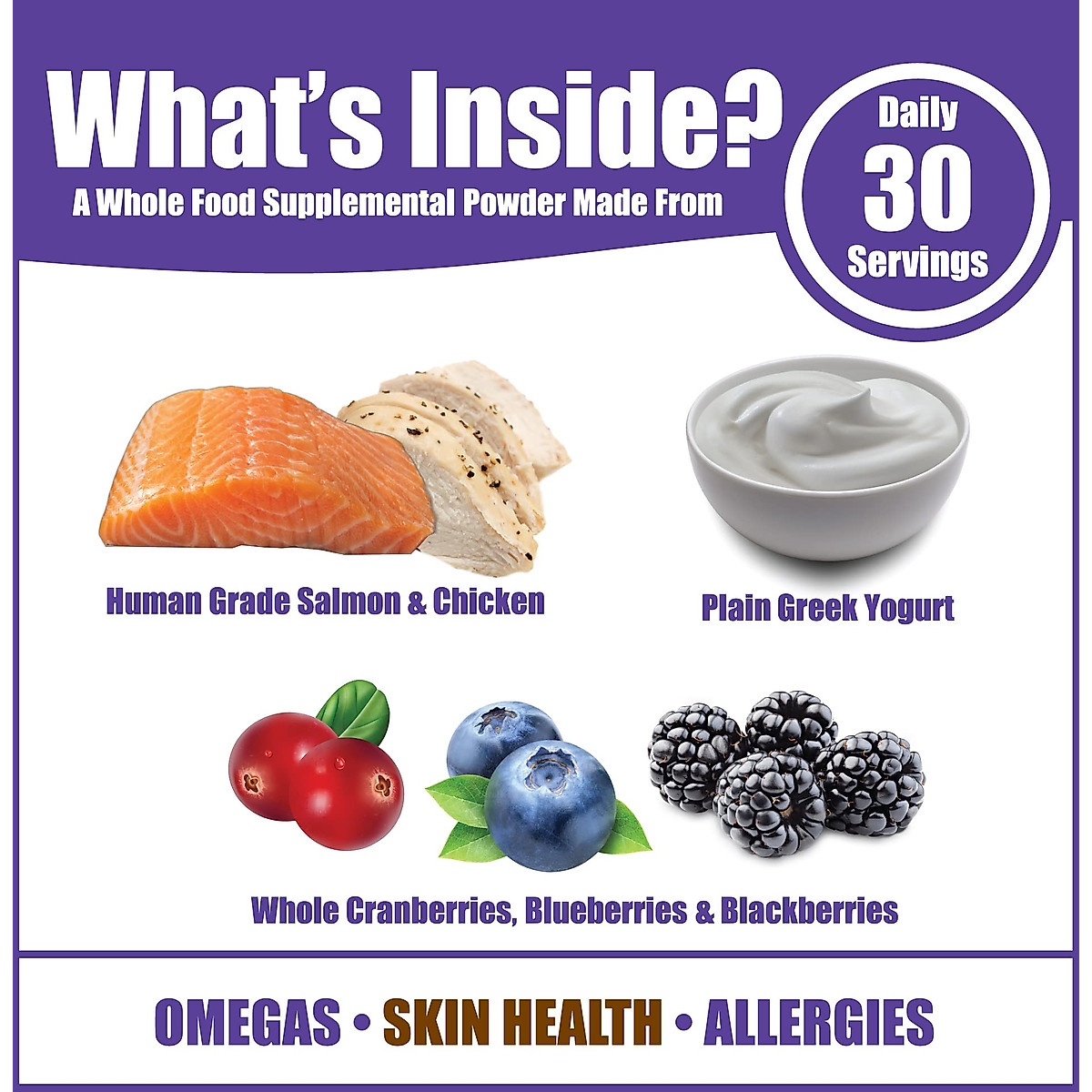 Whole Life Pet Healthy Skin and Coat Cat Supplements for Dry Skin, Allergy & Stomach Relief, Cat Immune & Digestive Support - Probiotics & Omega 3 for Cats, Cat Food Add Ins - 30-Day Supply