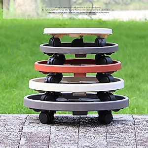 Bafnsiji Plant Caddy with Wheels, Heavy Duty Plant Caddy, Flower Pot Mover for Garden, Plant Pallet with Brake Castor Wheels, 45 KG Load-Bearing Capacity,A