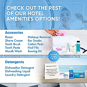 Aqua Organics Hotel Soaps and Toiletries Bulk Set | 1-Shoppe All-In-Kit Amenities for Hotels & Airbnb | 1oz Hotel Shampoo & Conditioner, Body Wash, Body Lotion & 1oz Bar Soap Travel Size | 75 Pieces