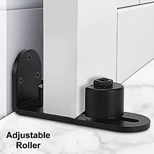 Sliding Barn Door Floor Guide Bearing Design, Barn Door Floor Guide Adjustable Rollers at The Bottom Sturdy and Durable Steel Frame.