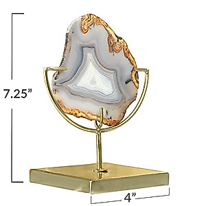 Main + Mesa Natural Brown Agate on Stand