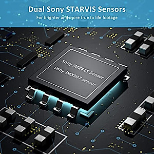 NexiGo D90 (Gen 2) True 4K Mirror Dash Cam with Dual Sony_Sensors, 11 Inch IPS Full Touch Split Screen, Super Night Vision, G-Sensor & Emergency Recording, GPS, Parking Monitor/Assistance