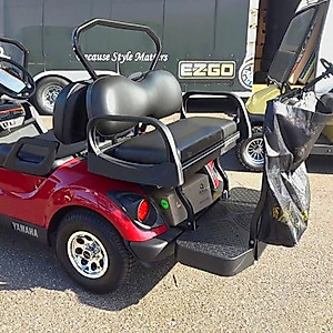 Club Clean Universal Cart Bag - Buggie Bag - Cargo Bag for 2 Seater and 4 Seater Golf Carts - Golf Cart Storage Bag - Golf Car Bag - EZGo, Club Car, Yamaha, Easy Attach Golf Cart Grocery Shopping Bag Black