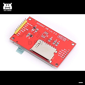 DEVMO 2.2 Inch ILI9341 SPI TFT LCD Display 240x320 ILI9341 LCD Screen with SD Card Slot Compatible with Ar-duino Raspberry Pi 51/AVR/STM32/ARM/PIC
