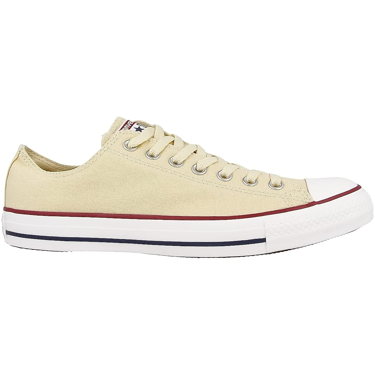 Converse Unisex Chuck Taylor All Star Low Top Natural Sneaker, Natural White, Men's 6.5/ Women's 8.5 Medium