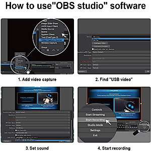Y&H HDMI Video Capture Card HD 1080P Video Record via DSLR,Camcorder,Action Cam,Support Broadcast Live Streaming