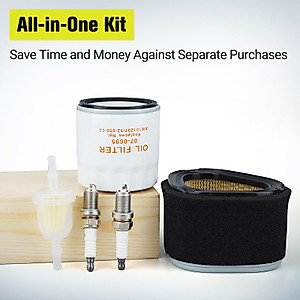 Butom Air Filter for JD LT155 LT133 STX38 LT150 M92359 LX255 GY20574 LX176 LX172 STX46 LX173 STX30 AM121608 Kohler 1208314 Command Pro CV11-16 12 083 05-S, 12 883 05-S1 Tractor Maintenance Kit