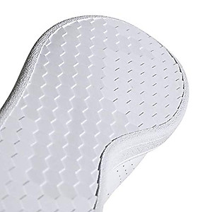 adidas Men's Advantage Base Tennis Shoe, White/White/Green, 10.5 M US