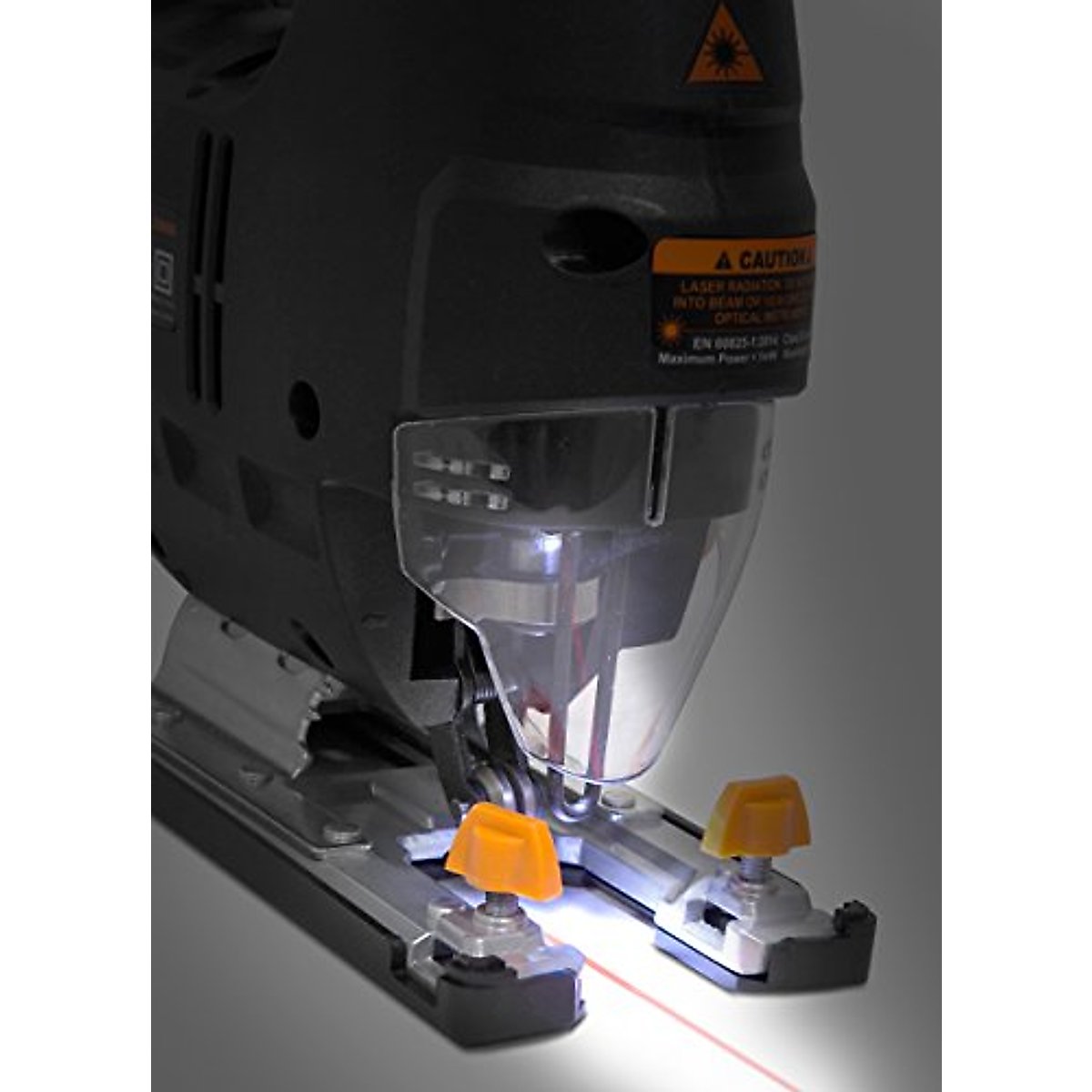 WEN 33606 6.6-Amp Variable Speed Orbital Jig Saw with Laser and LED Light,Black, Silver