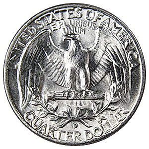 1960 D Washington Quarter BU Uncirculated Mint State 90% Silver 25c US Coin
