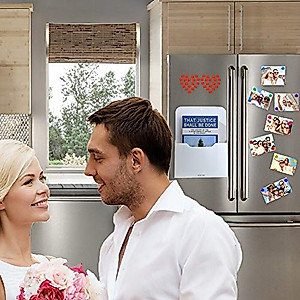 2 Pack Magnetic File Holder - Paper Holder, Pocket Organizer,Hanging Wall File Organizer Office Supplies Storage, Magazine Mail Organizer Case for Notebooks,Planners,Letter (2 Pack)