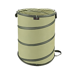 YUDI & GARDEN Hard Bottom 45 Gallon-Collapsible Garden Bag,Collapsible Trash Can,Pop Up Trash Can for Camping,Pop Up Garbage Can,Pop Up Leaf Barrel,Reusable Yard Waste Bags for Patio,Leaf,Lawn,Camp