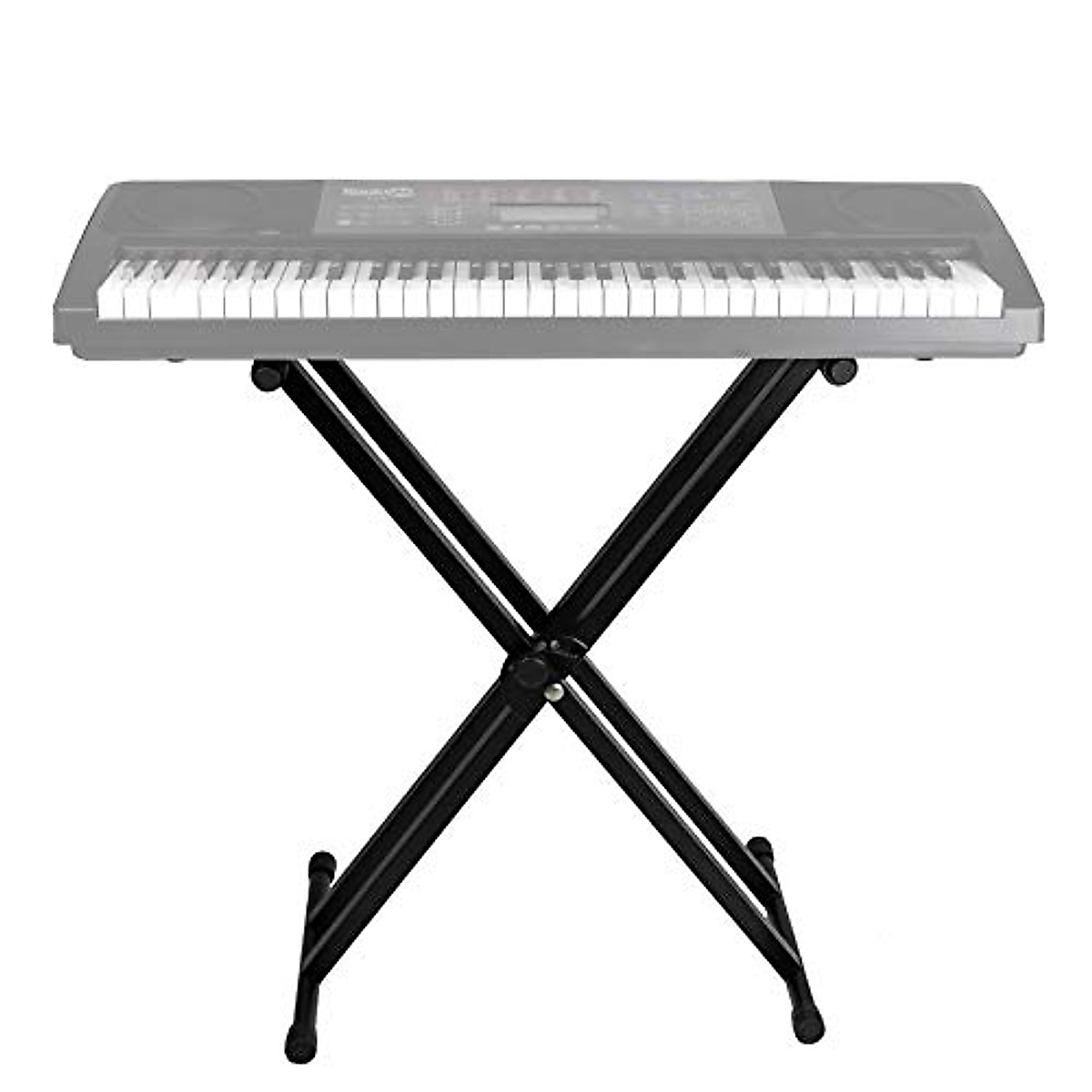 RockJam Adjustable Keyboard Stand with Locking Straps & Quick Release Mechanism