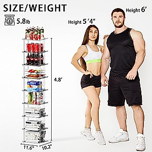 starogegc 9 Tier Shoe Rack For Entryway, Corner Shoe Organizer, Tall Shoe Tower Rack for Small Spaces, Shoe Rack Storage Organizer, Vertical Shoe Rack, Stable in Structure and Stackable(Clear)