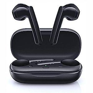 NISMobile TWS Earphones Wireless Earbuds Headphones for Galaxy A02s A12 A32 A42 A52 A72, True Stereo Headset Hands-Free Mic Charging Case Compatible with Samsung Black, (NI-NI36725A4O-256)
