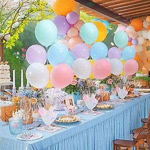 Pastel Rainbow Balloon Centerpieces for Tables, Christmas Balloons Birthday Party Table Centerpieces Wedding Baby Shower Centerpiece Decoration Balloon Column Stand Kit Graduation Table Decorations