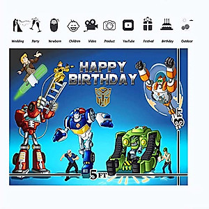Similar Transformers Rescue Bots Backdrop 5x3ft Happy Birthday Transformers Rescue Bots Birthday Decorations Banner Vinyl Transformers Backdrop Background for Boys 2nd Birthday