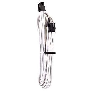 CORSAIR Premium Individually Sleeved PSU Cables Starter Kit – White, 2 Yr Warranty, for Corsair PSUs