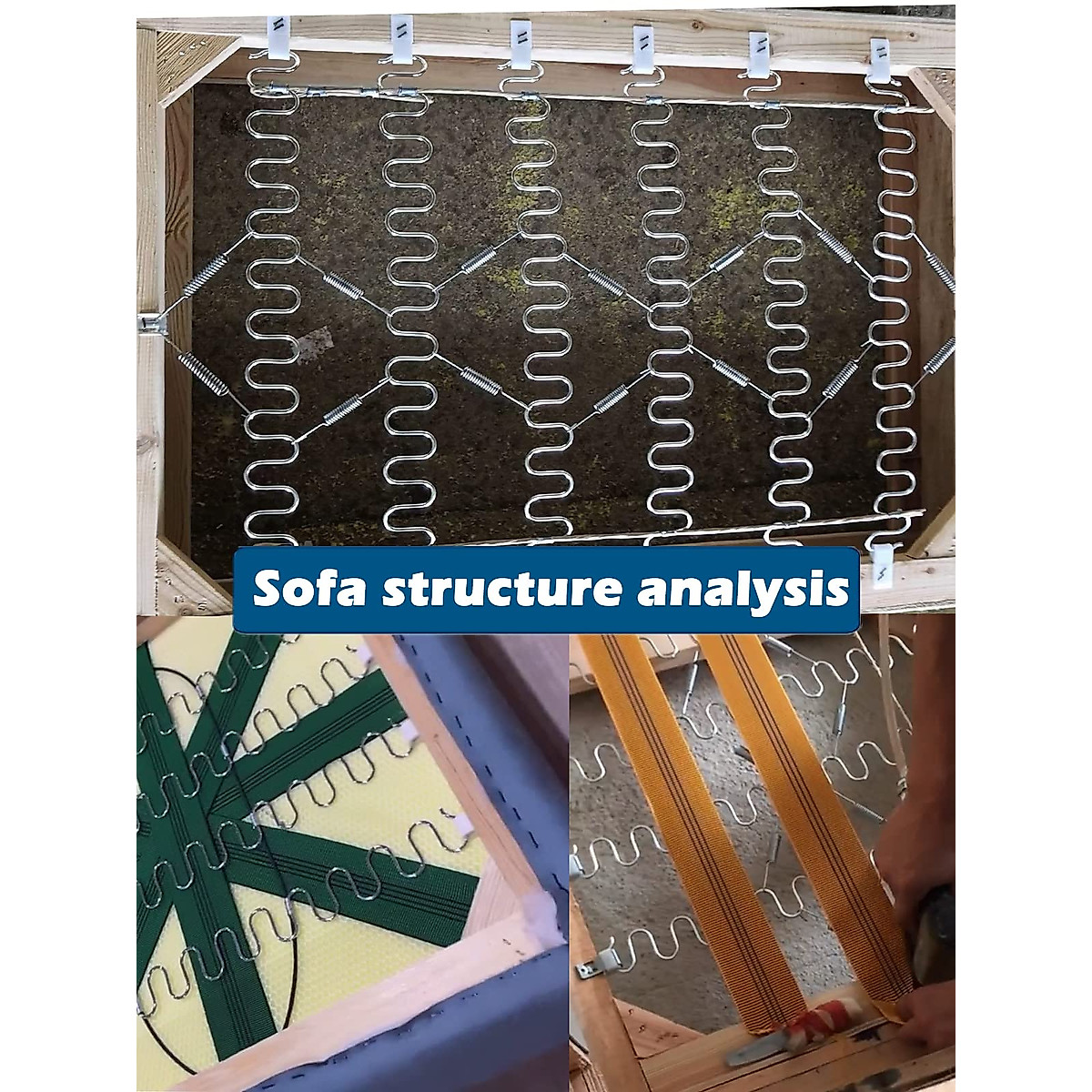 Kaupuar 21" Sofa Upholstery Spring Replacement Kit for Repair Couch Recliner Parts Chair fix Sagging seat