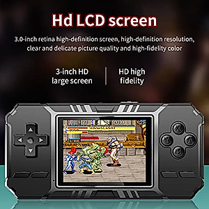 LILYRIN Retro Portable Mini Handheld Game Console 8-Bit 3.0 Inch Color Screen LCD Game Player Built-in 500 Games-Green