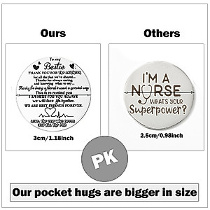 Yiflin Unique Gifts for Women,Men,Friend,Family - Birthday, Christmas, Valentine's Day Gifts - Pocket Hug Token with Keychain