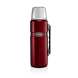 THERMOS Stainless King Flask, Red, 1.2 L