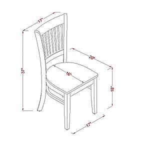 East West Furniture NDVA3-LWH-W Dining Set