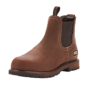 Ariat Mens Groundbreaker Chelsea Waterproof Steel Toe Work Boot Dark Brown 8.5 Wide