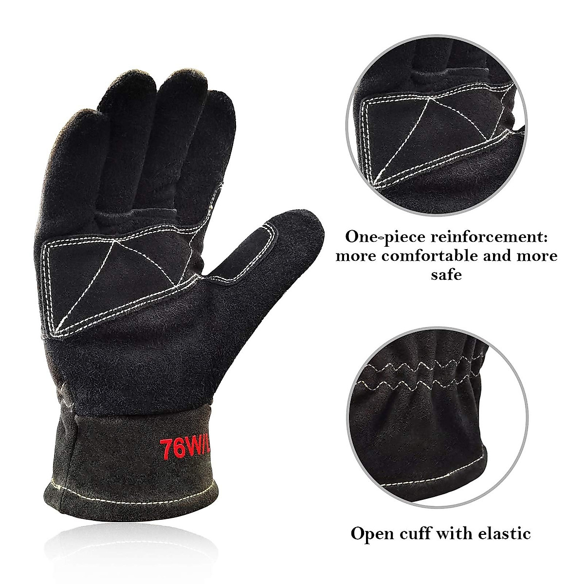 Intra-FIT Structural Fire Fighter Glove,NFPA 1971 Curved Fingers, Heat Resistance, Flame resistance, Fire-fighting Gloves