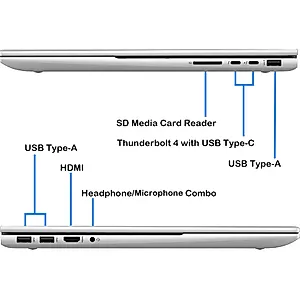 HP Envy 17.3 Inch FHD Touchscreen Business Laptop, 12th Gen i7-1260P, 64GB RAM, 2TB SSD, Windows 11 Pro, Thunderbolt 4, Backlit Keyboard, 10 Number Key, SD Card Reader, Silver, PCM