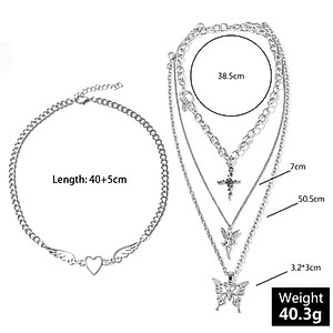 Y2k Accessories Aesthetic Jewelry Fairy Grunge Necklaces Choker Fairycore Butterfly Indie Punk Cyber Alt Emo Coquette Gothic Stuff for Women