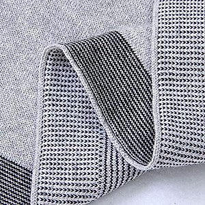 mimixiong 100% Cotton Knitted Baby Blanket Toddler Swaddling Blanket for Newborn Baby with Cute Penguin Pattern Size 30 x 40 inches (Grey-Alpaca, 40x30Inch)