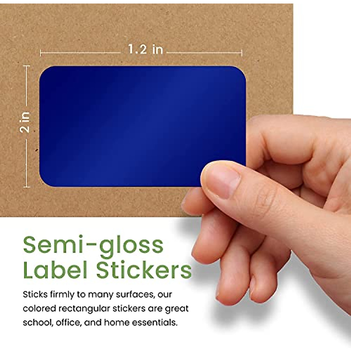 Royal Green 2x1.2 inch File Folder Labels Office Supplies 50mmx31mm Rectangle Stickers in Green - 250 Pack