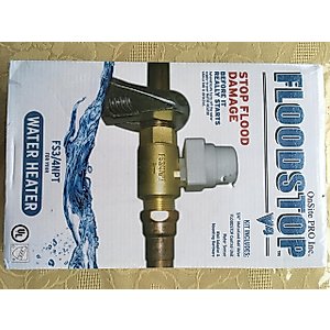 FloodStop Water Heater Auto-Shutoff Valve, FS3/4NPT, V4 Controller, Water Damage Prevention