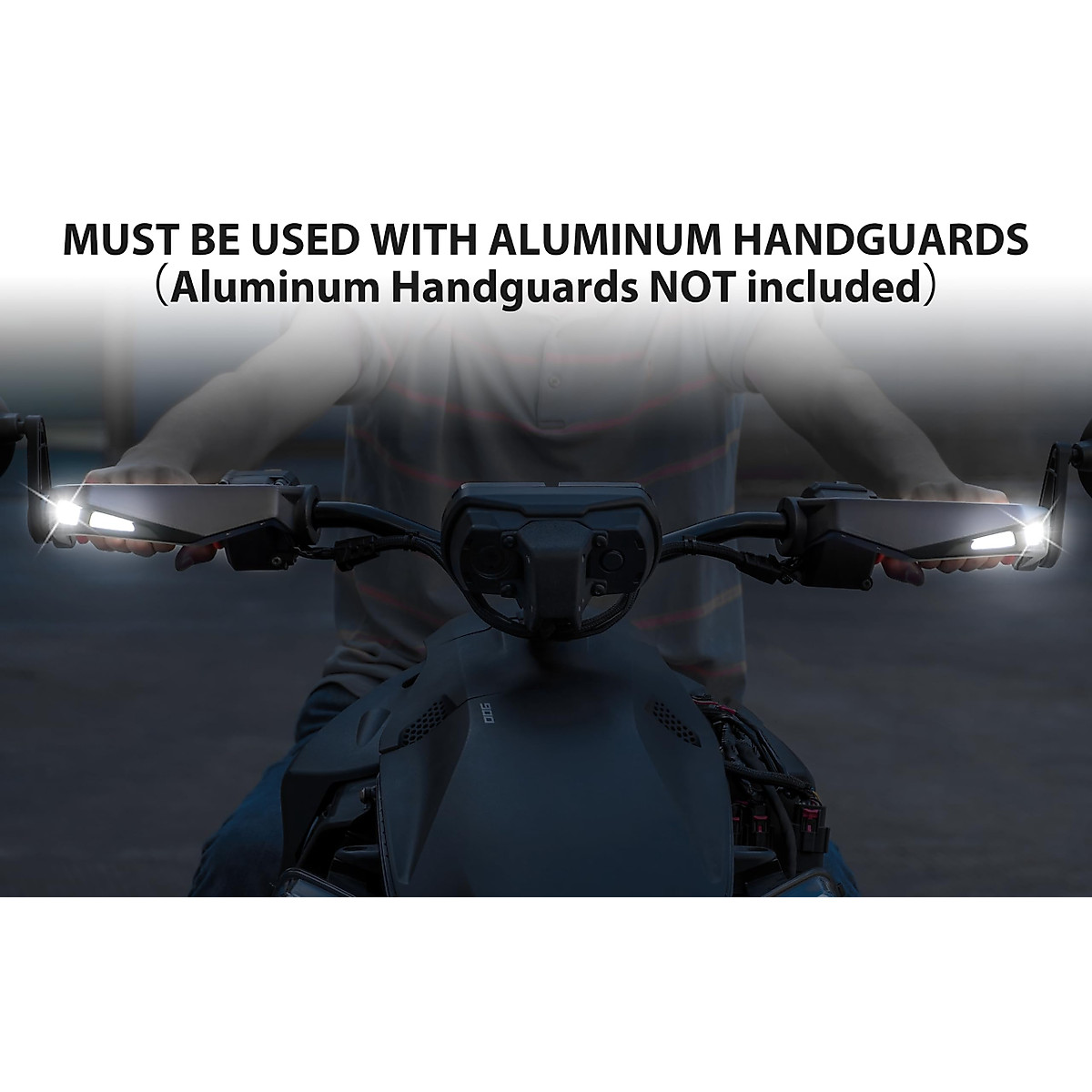 SAUTVS Handguards LED Lights for Can Am Ryker, Aluminum Hand Guards LED Lights Lamps Lighting Kit for Can-Am Ryker 600 900 Sport Rally All Models Accessories (2PCS, Replace #219400820)
