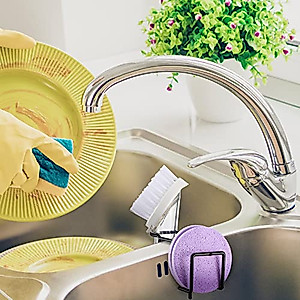 Dish Wand Holder Sink Brush Holder Dish Brush Holder Dish Scrubber Holder for Kitchen Sink (2 Pieces)